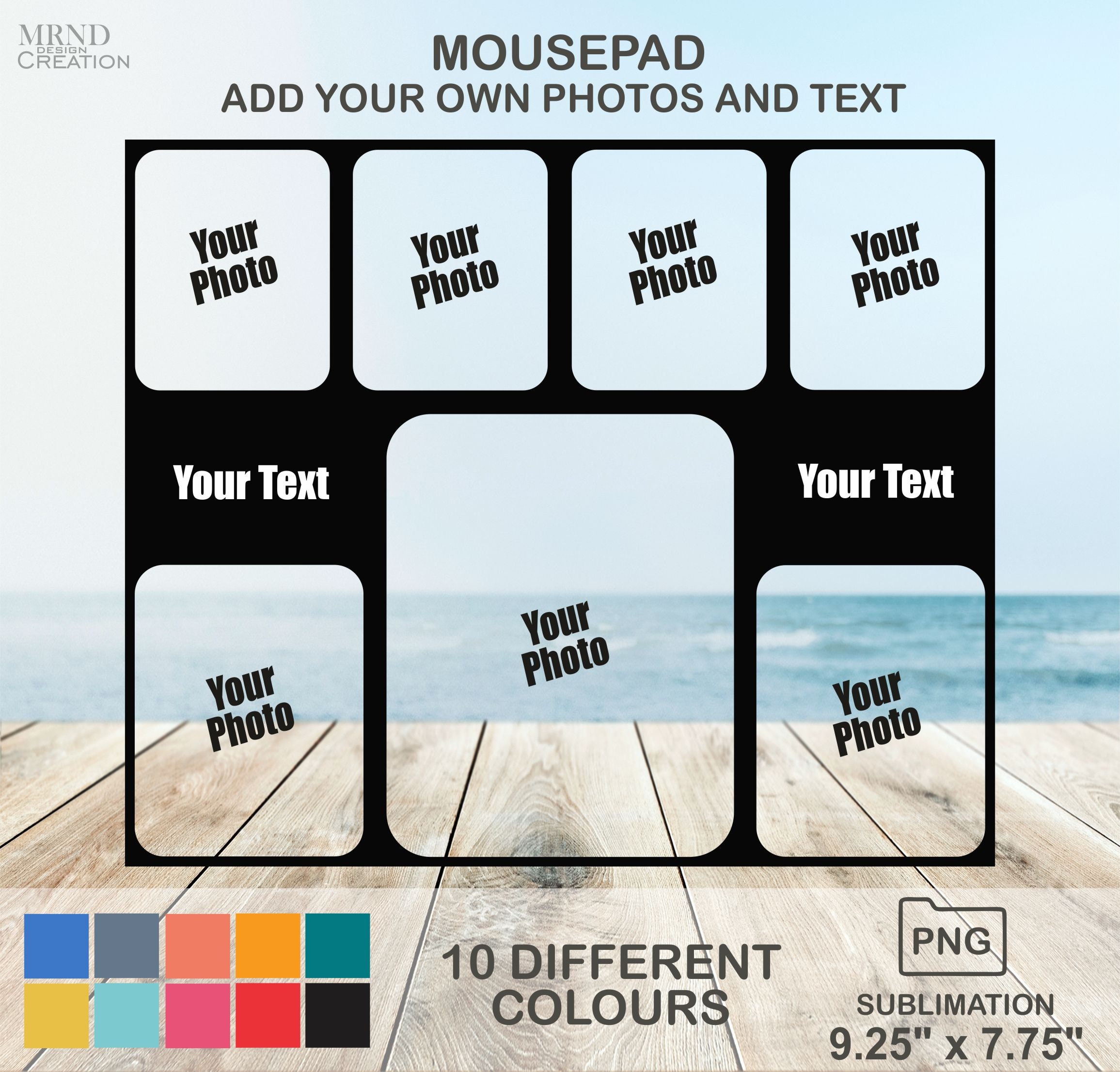 Photo Mousepad for Sublimation Photo Collage Mousepad Mousepad Design ...