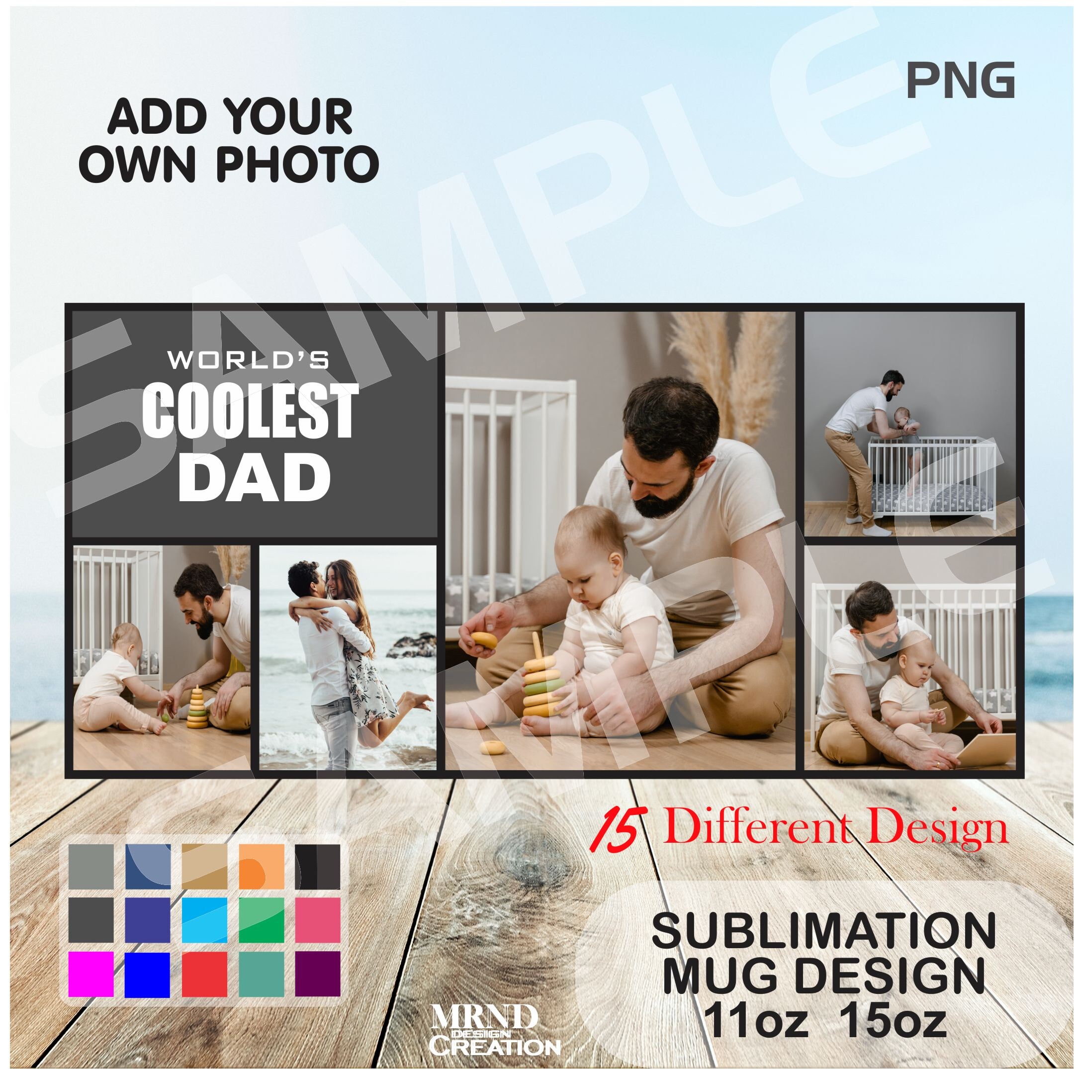 Coolest Dad Collage Mug Perfect Father's Day Gift - Etsy