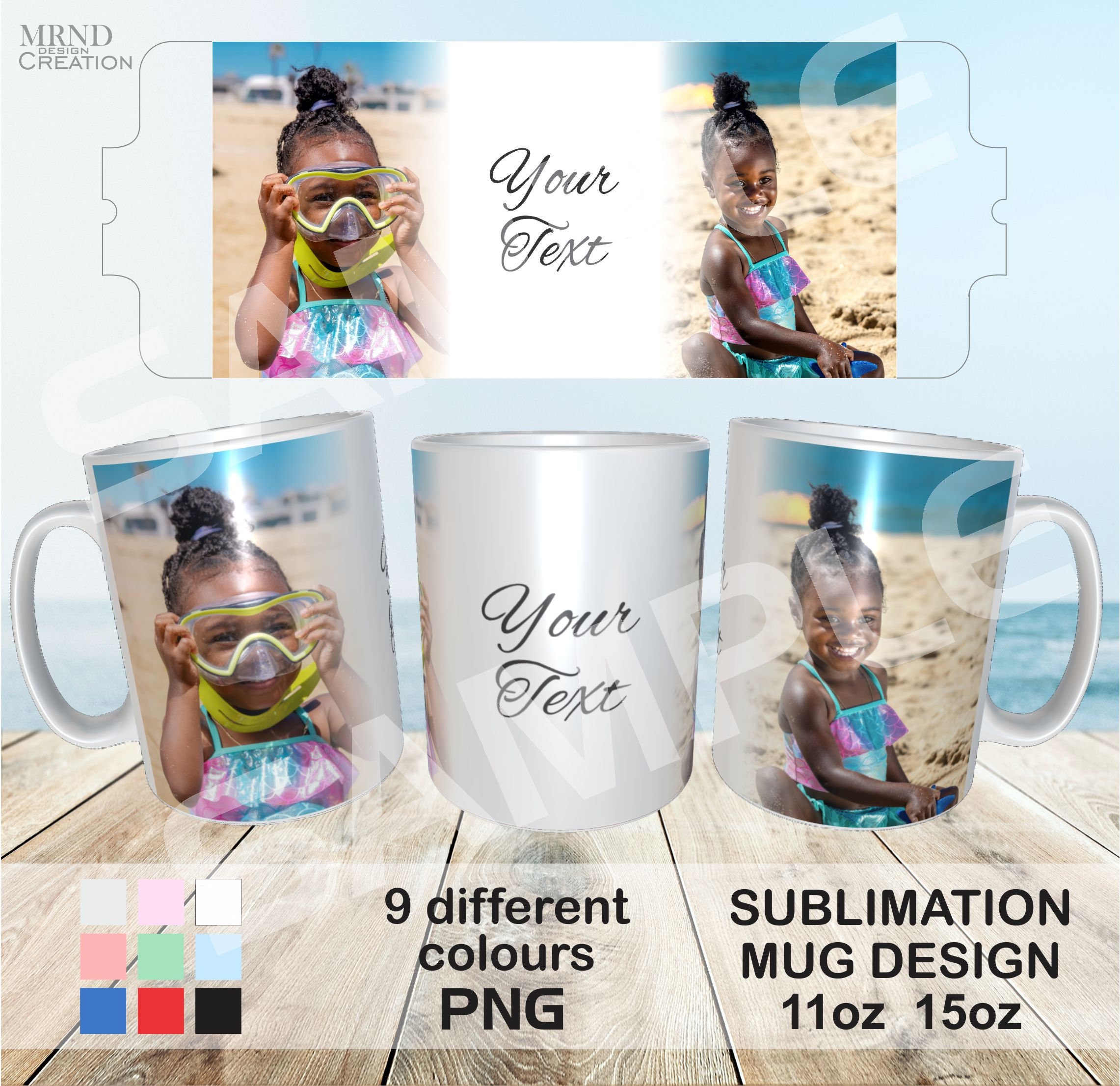 Photo Collage Mug PNG | Sublimation Design Template (11oz, 15oz) - Etsy