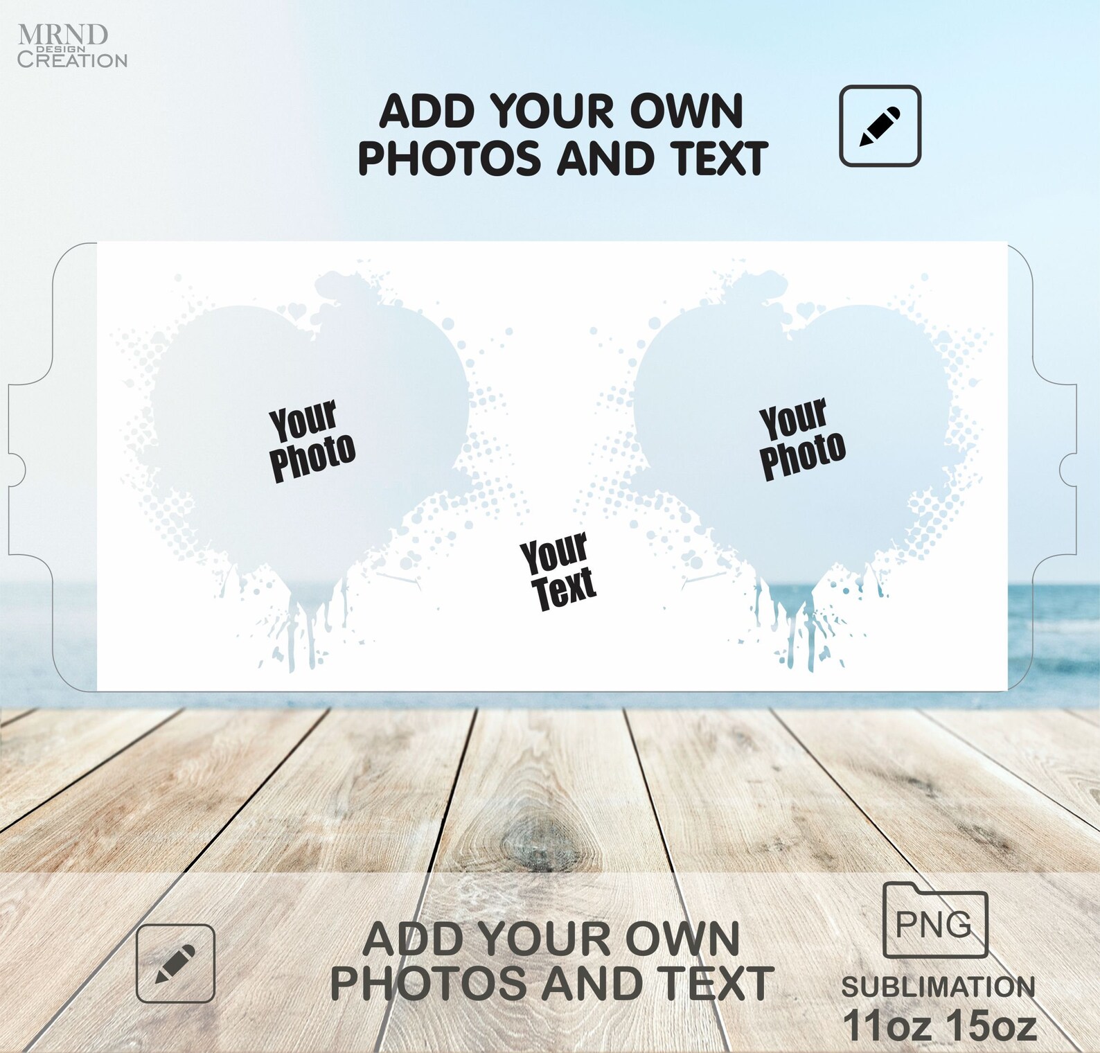 Love Photo Insert Coffee Mug | Sublimation Mug Wrap (digital Download ...