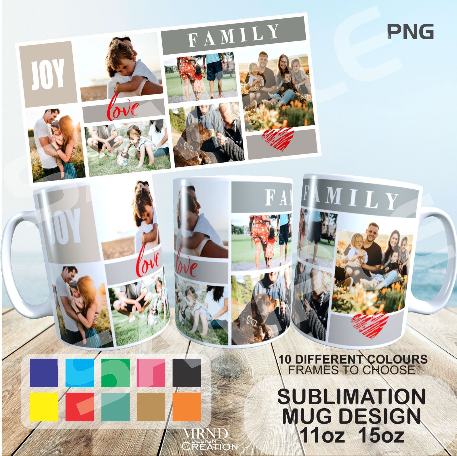 Sublimation Printing | Mug Template PNG | Personalized Family Mug ...