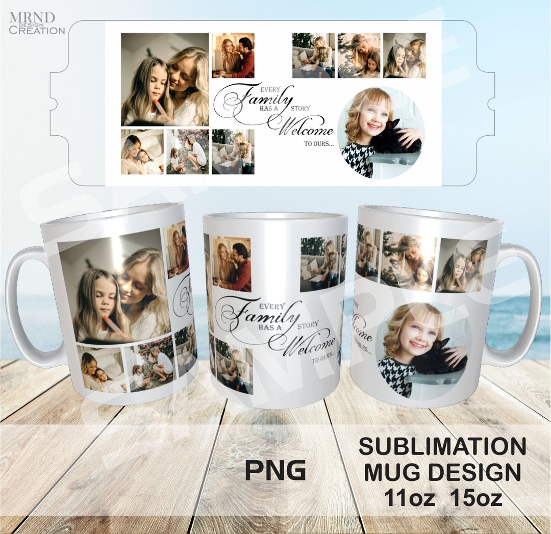 Photo Collage Mug PNG | Photo Collage Sublimation Mug PNG| Photo ...