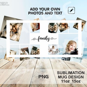 Photo Collage Mug PNG | Photo Collage Sublimation Mug PNG| Photo ...