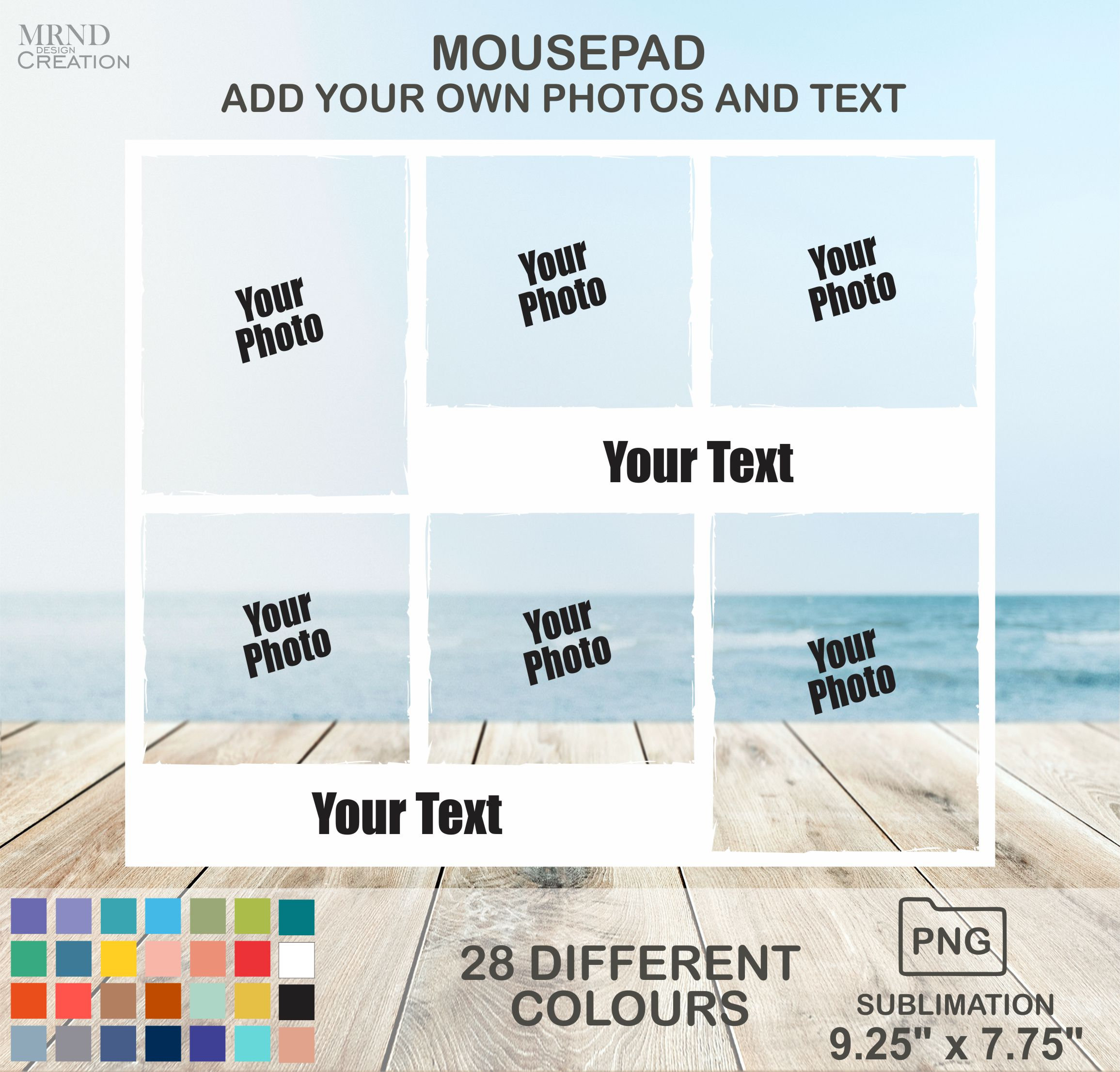 Photo Mousepad for Sublimation Photo Collage Mousepad Photo and Text ...