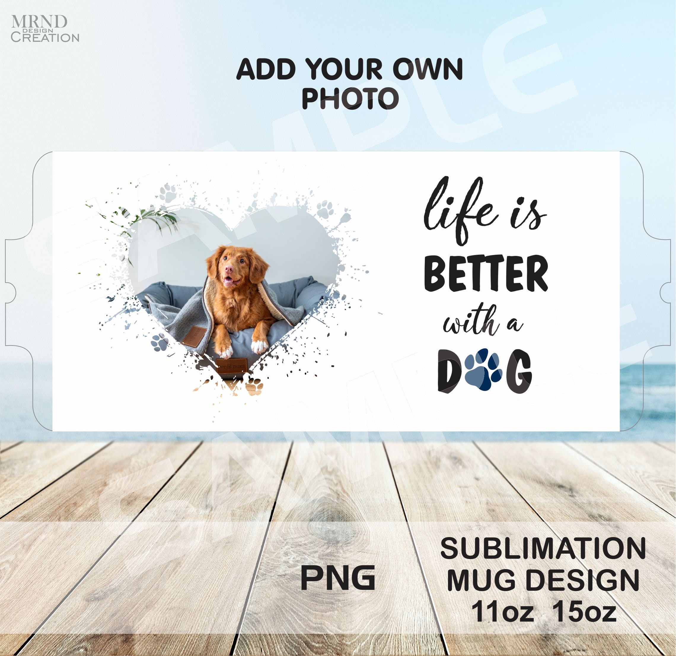Dog Mug PNG Dog Sublimation Mug PNG Dog Mug Collage Dog Mug Wrap PNG ...