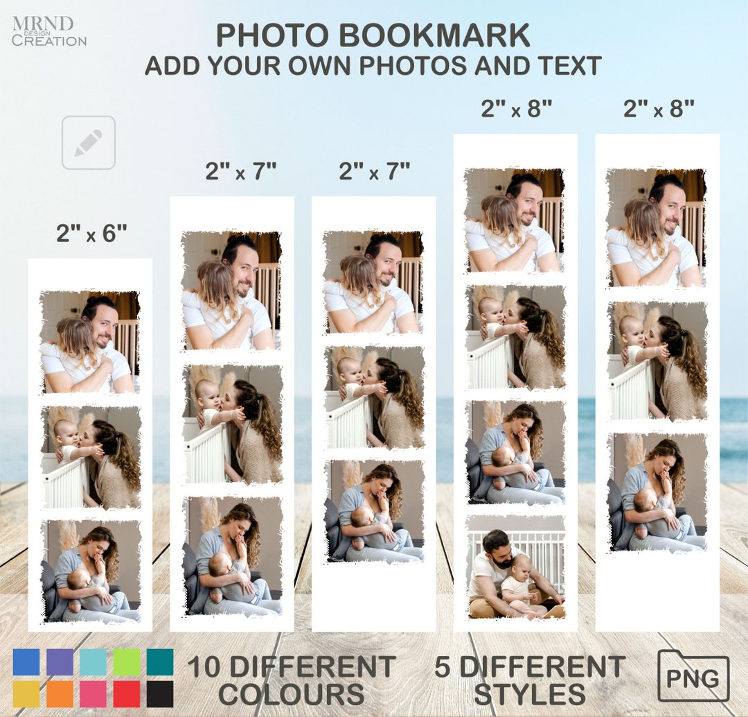 Photo Bookmark Template, Personalized Bookmark Design, Add Your ...