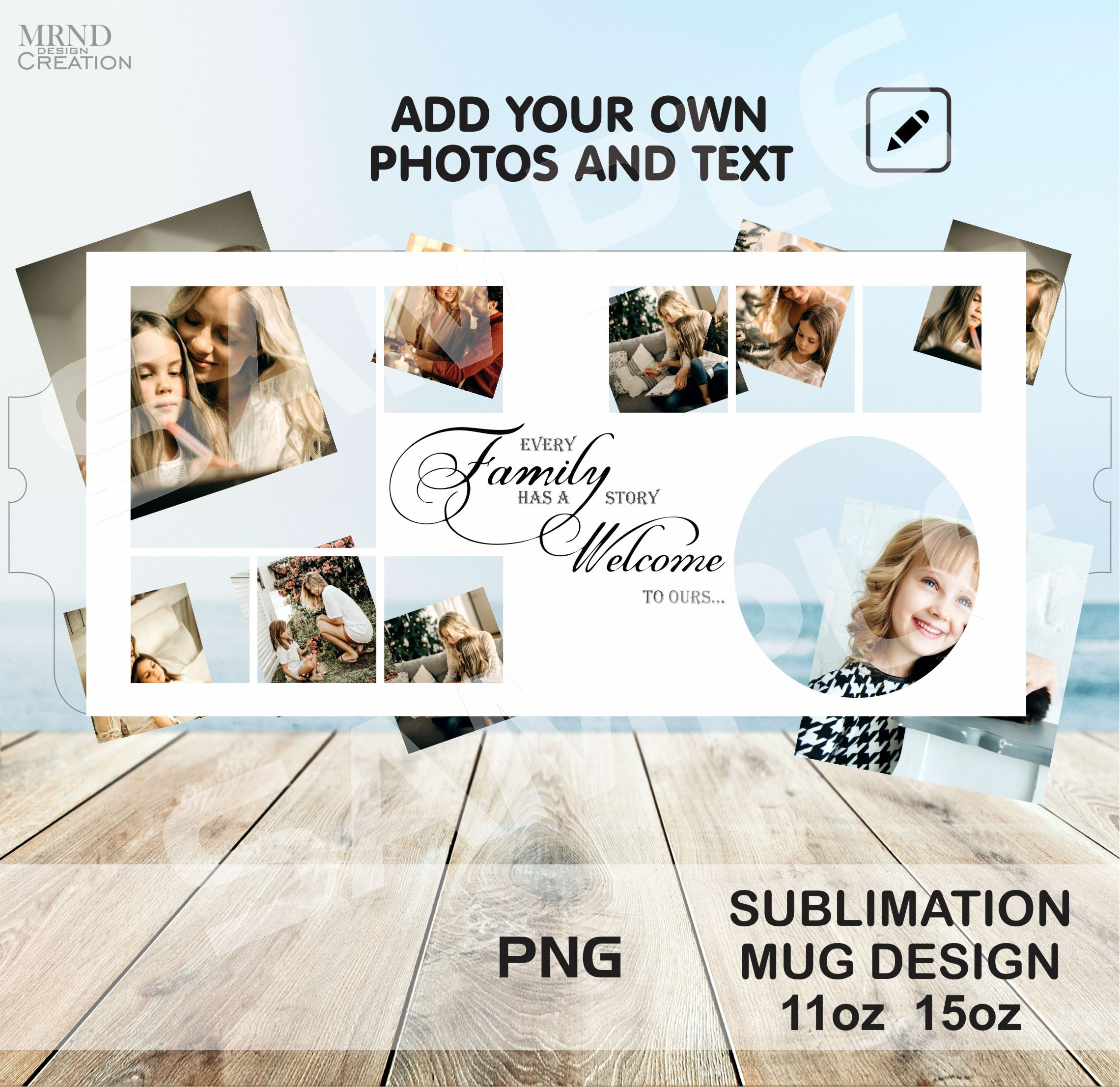 Photo Collage Mug PNG Photo Collage Sublimation Mug PNG - Etsy