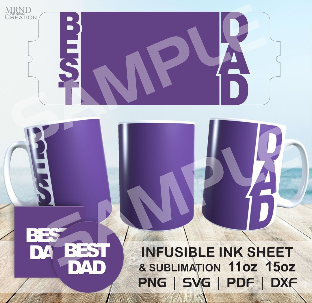 Dad Mug SVG Dad Mug Template SVG for Cricut Mug Press Dad - Etsy