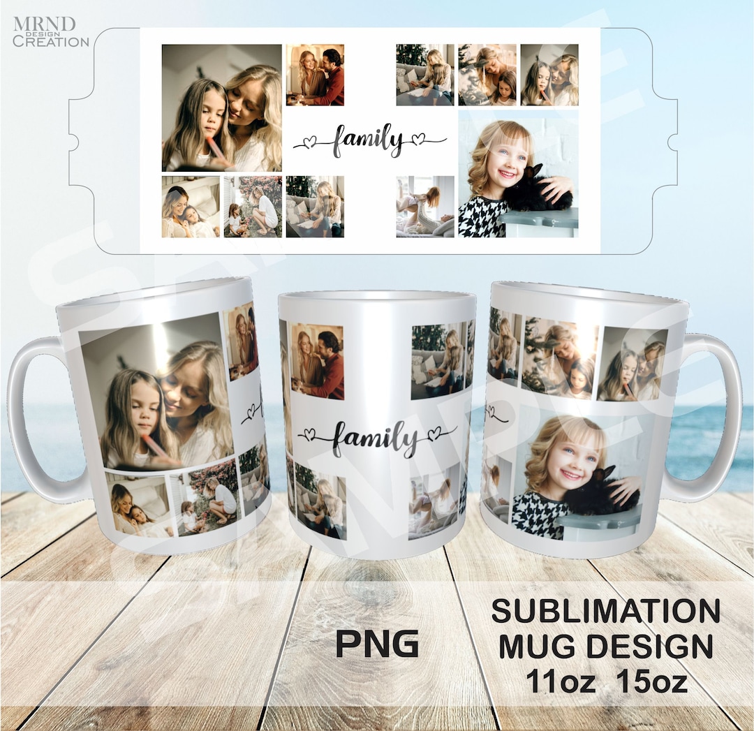 Photo Collage Mug PNG | Photo Collage Sublimation Mug PNG| Photo ...