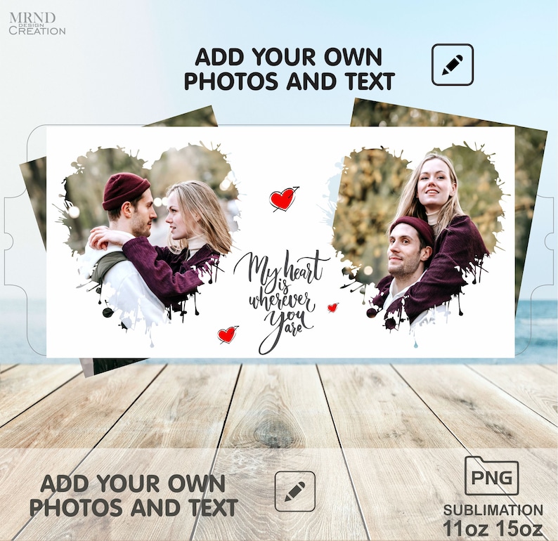 Personalized Photo Mug Template – Heartfelt Love Design (digital Download) - Etsy
