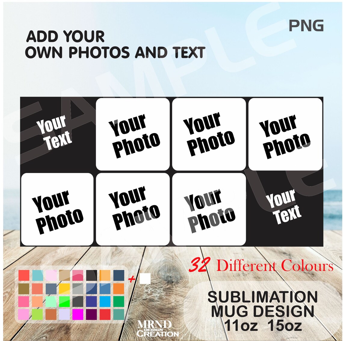 Ceramic Mug Design Ideas Family Mug Wrap Photo Mug Collage Template - Etsy