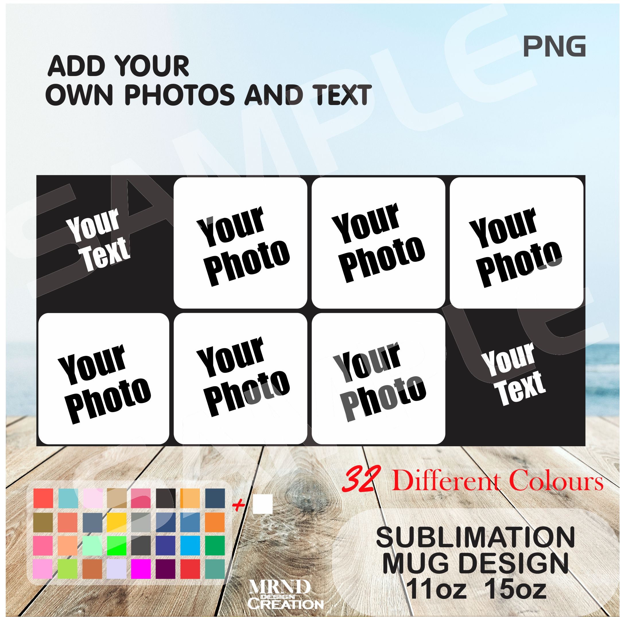 Ceramic Mug Design Ideas Family Mug Wrap Photo Mug Collage Template - Etsy