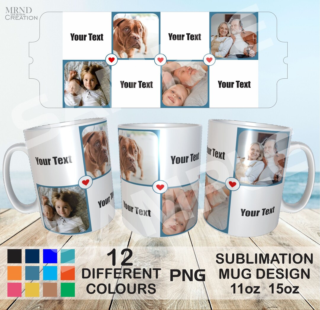 Family Photo Collage Sublimation Mug – Personalized Coffee Mug - Etsy