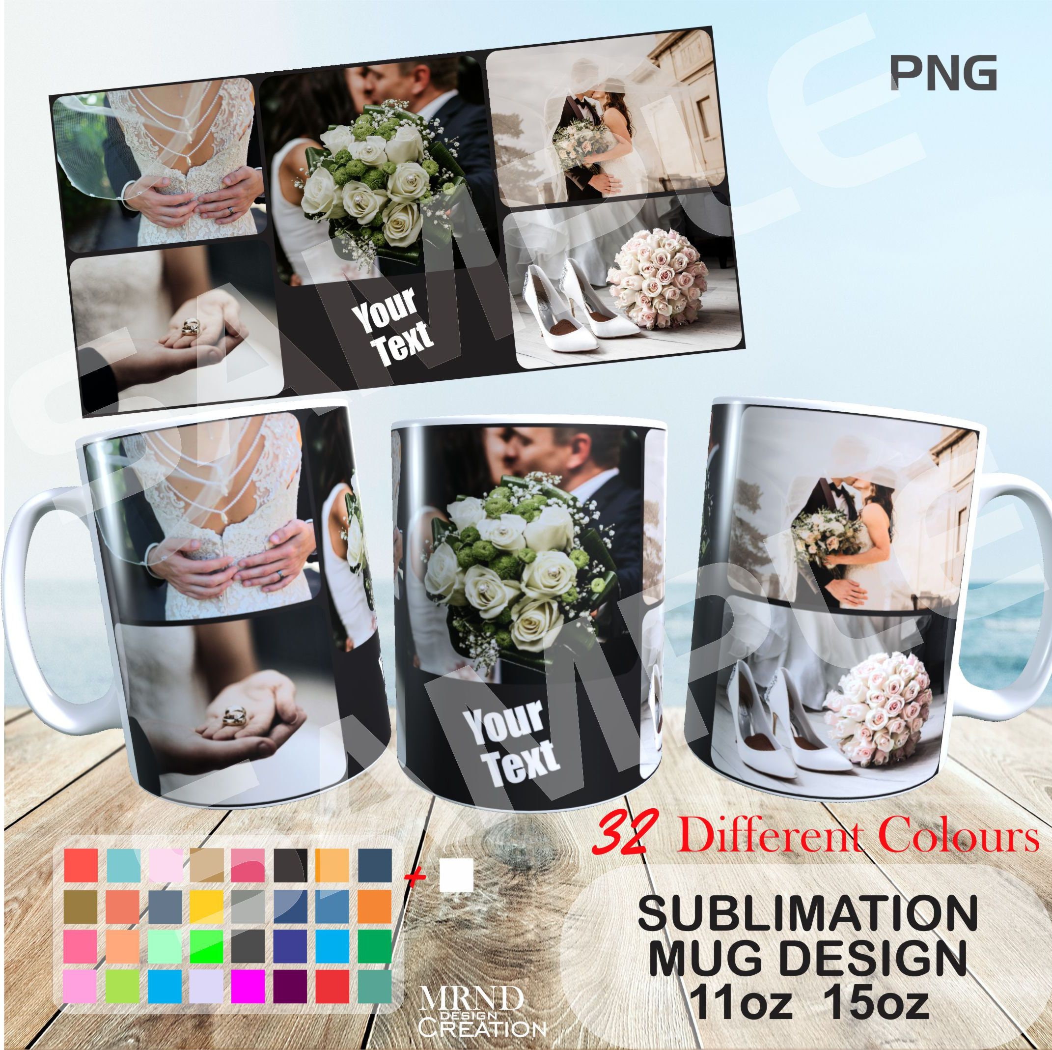 Wedding Mug Wrap PNG Wedding Mug Wrap Photo Mug Collage Template Photo ...
