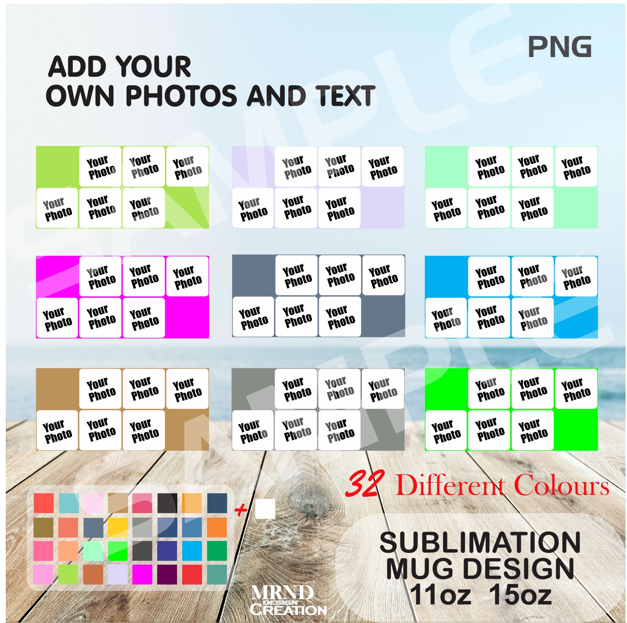Ceramic Mug Design Ideas Family Mug Wrap Photo Mug Collage Template - Etsy