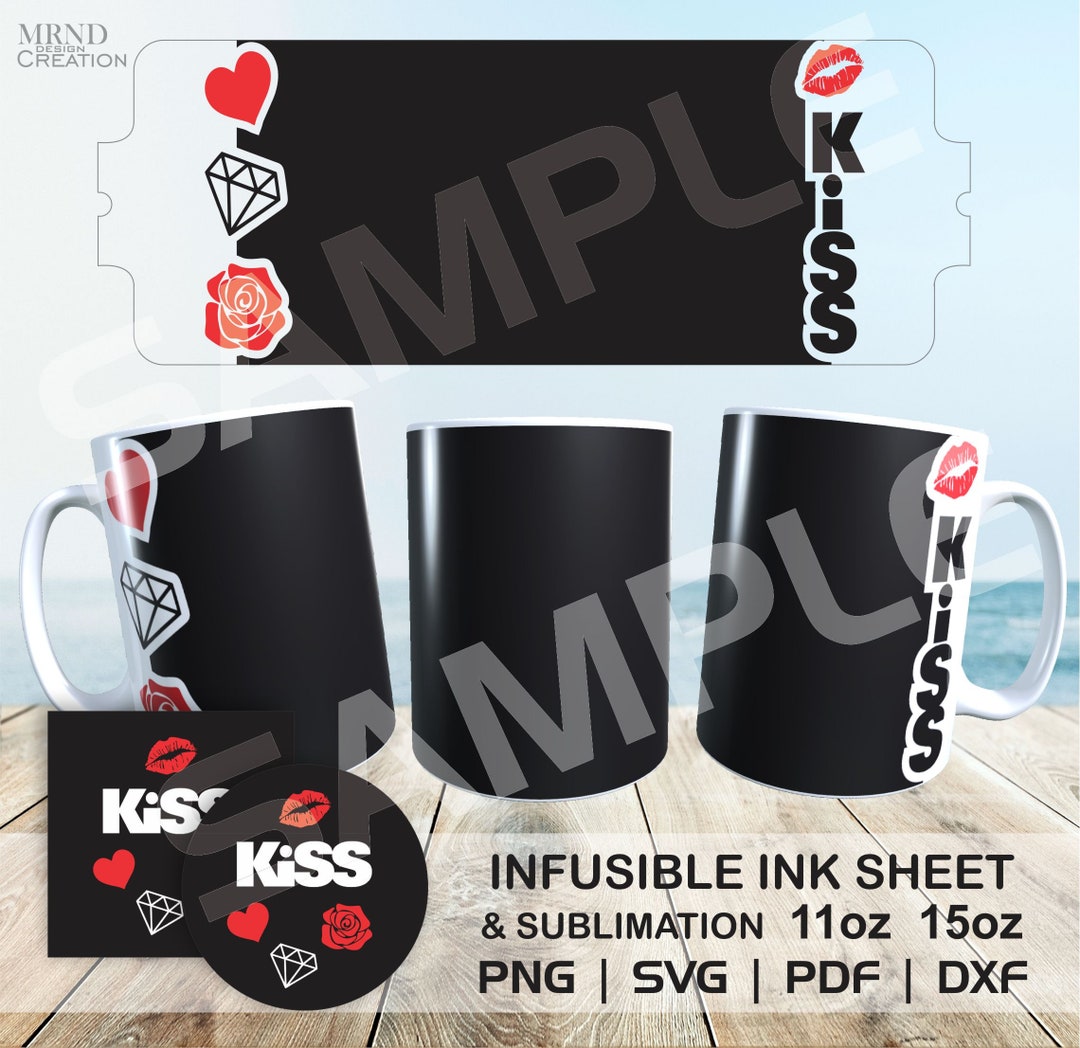 Love Kiss Mug SVG Share the Love With Every Sip - Etsy UK