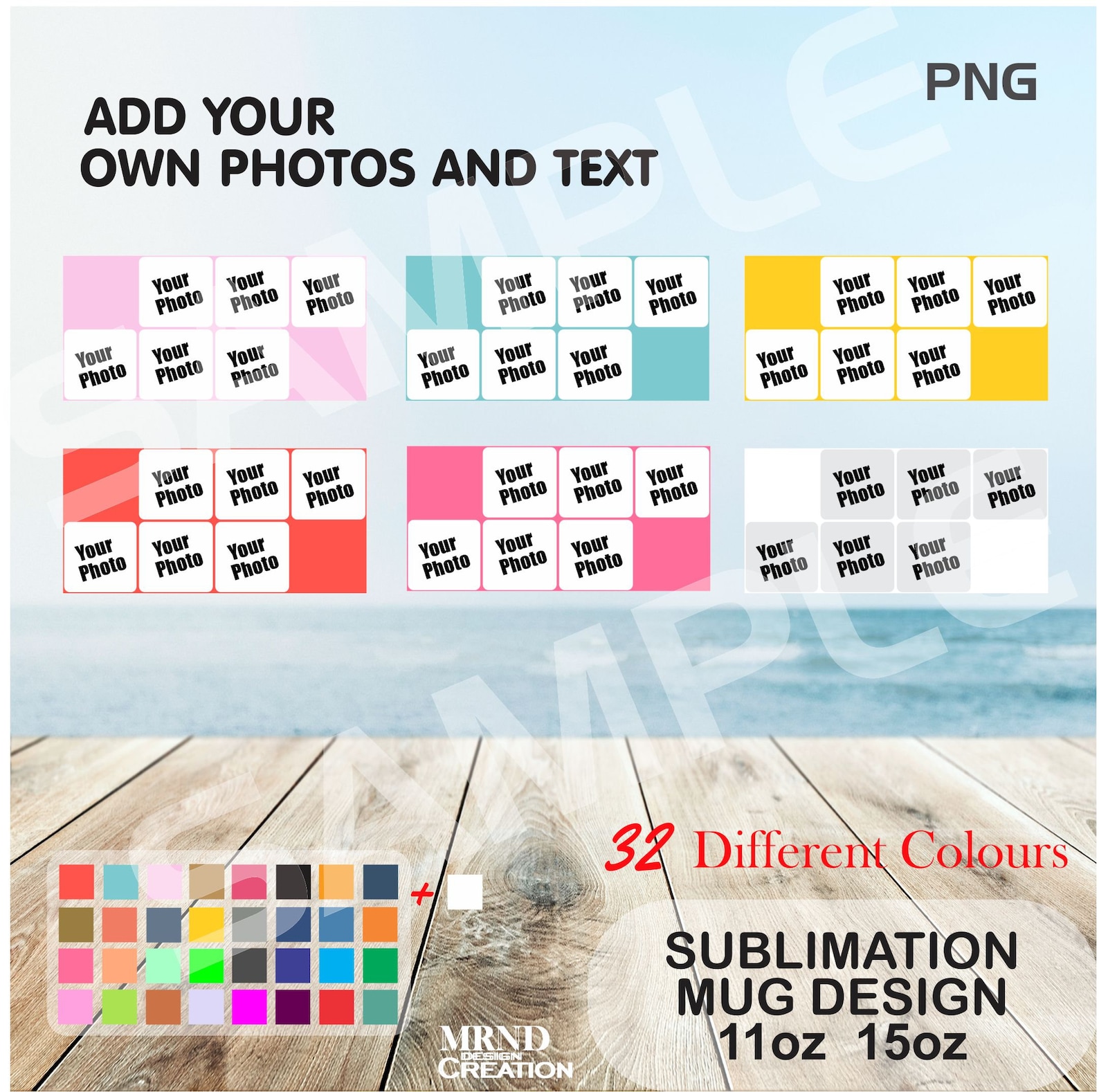 Ceramic Mug Design Ideas Family Mug Wrap Photo Mug Collage Template - Etsy