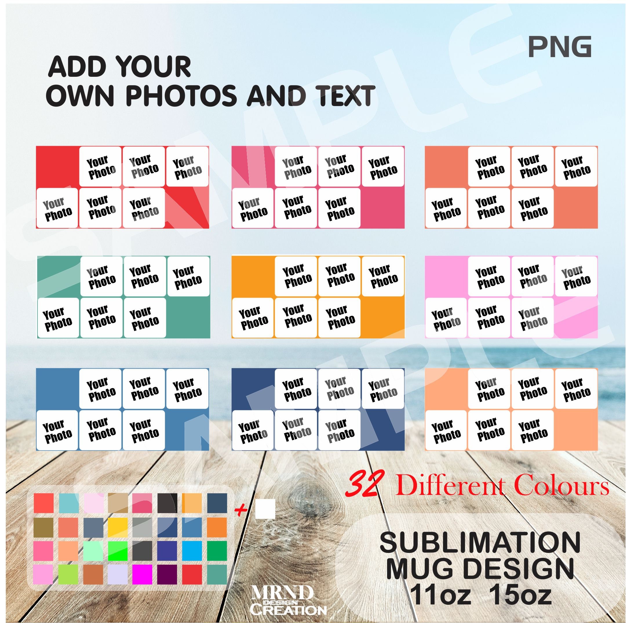 Ceramic Mug Design Ideas Family Mug Wrap Photo Mug Collage Template - Etsy