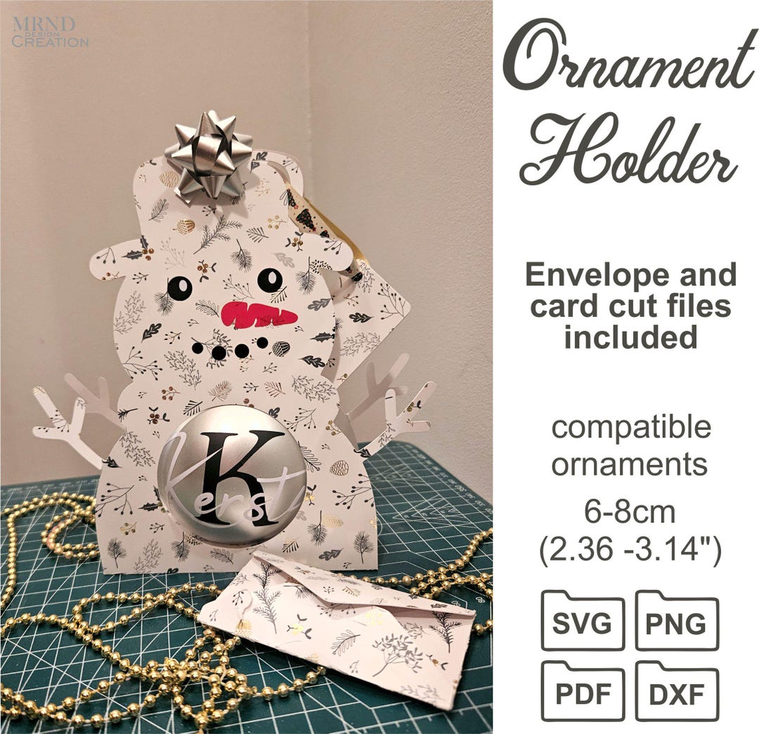 Snowman Shaped Box Template for Christmas Balls Svg Png Pdf Dxf, 60mm ...