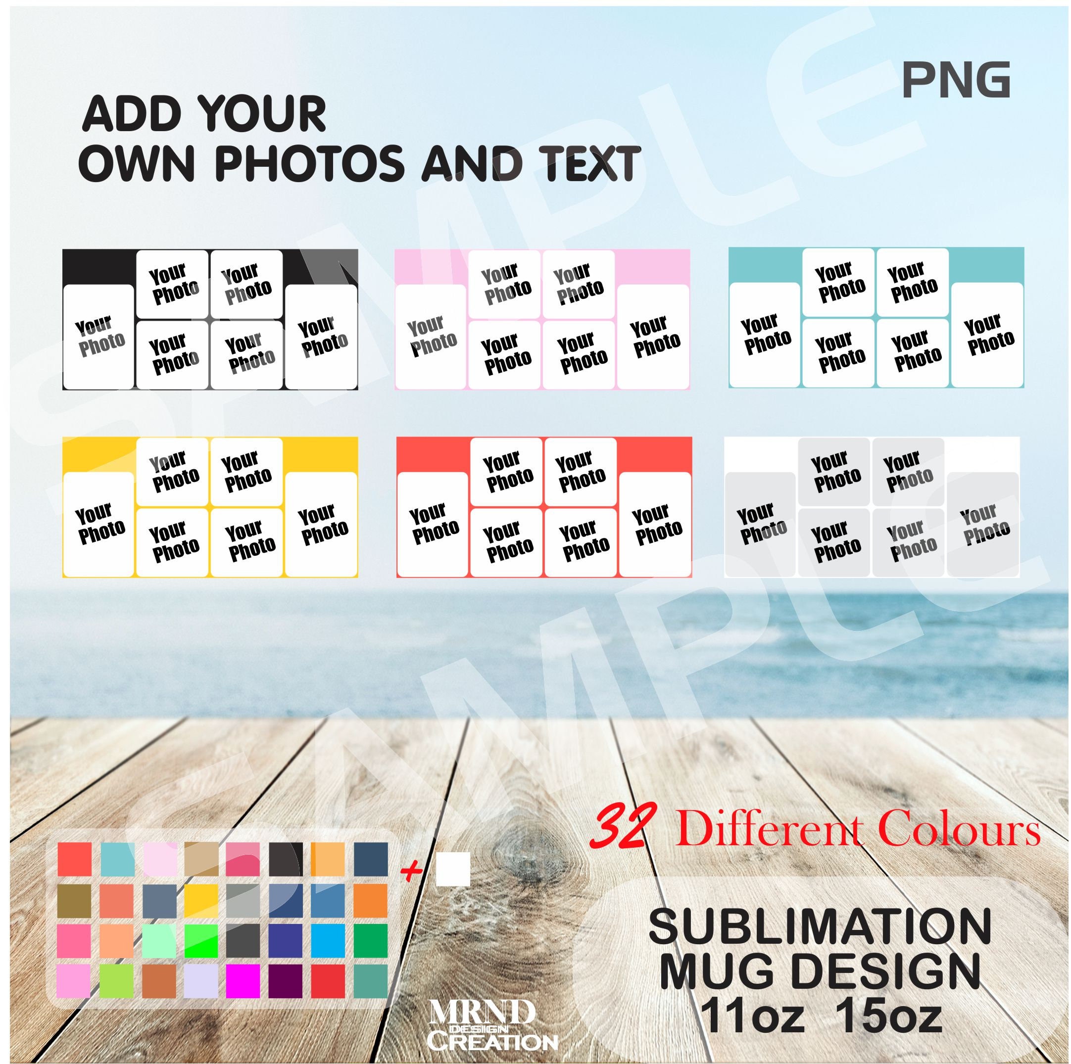 Photo Mug Collage Template Craft a Personalized Photo Mug - Etsy