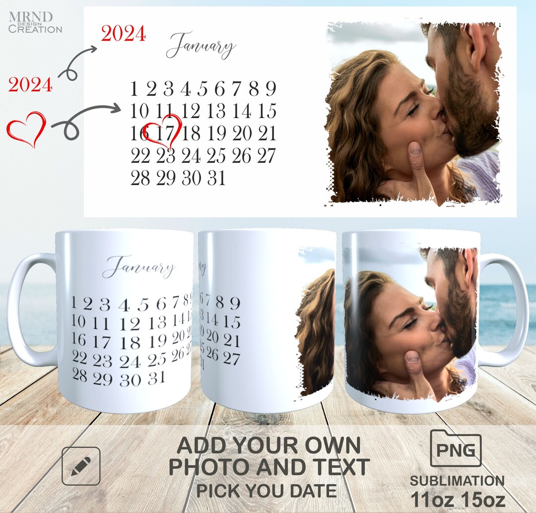 Custom Photo Calendar Mug – Personalized Keepsake (digital Download) - Etsy