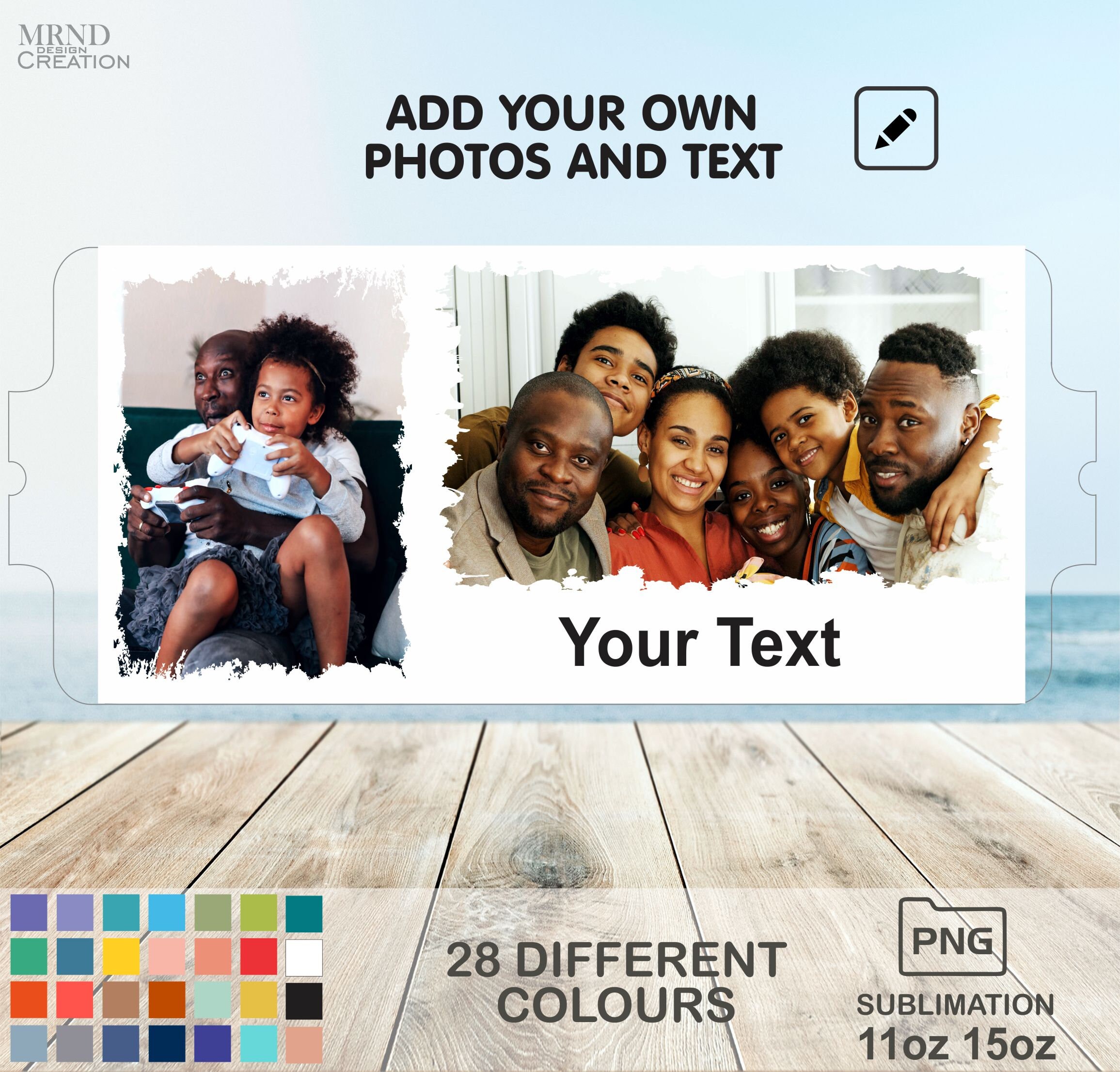 2 Photo Sublimation Mug Collage 2 Photo Sublimation Mug PNG 2 Photo Mug ...