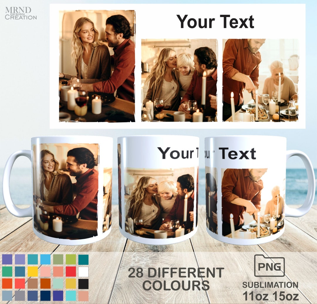 3 Photo Collage Mug PNG | Sublimation Design (digital Download) - Etsy