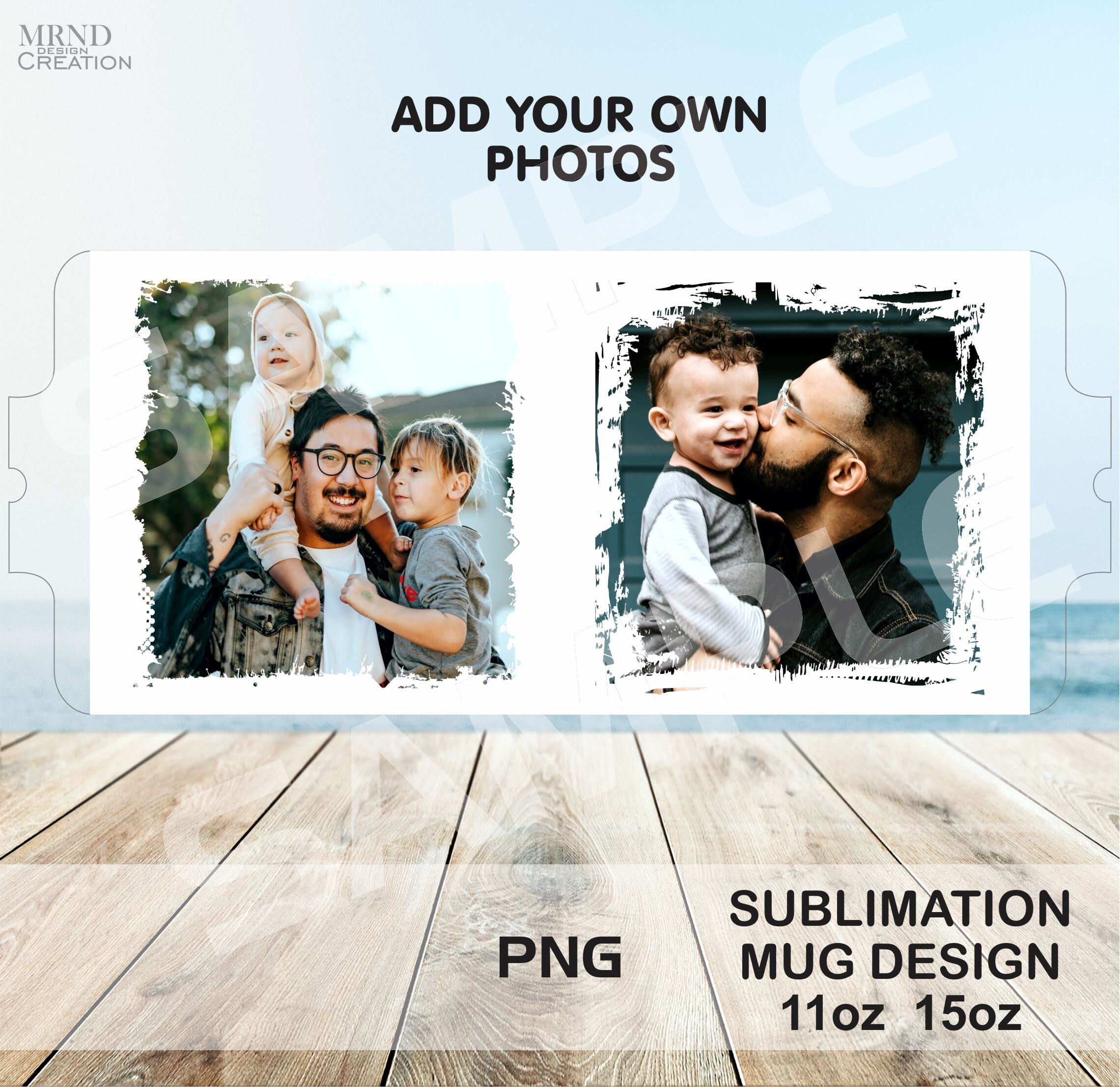 Collage Mug Sublimation Design Full Wrap PNG Sublimation Collage Mug ...