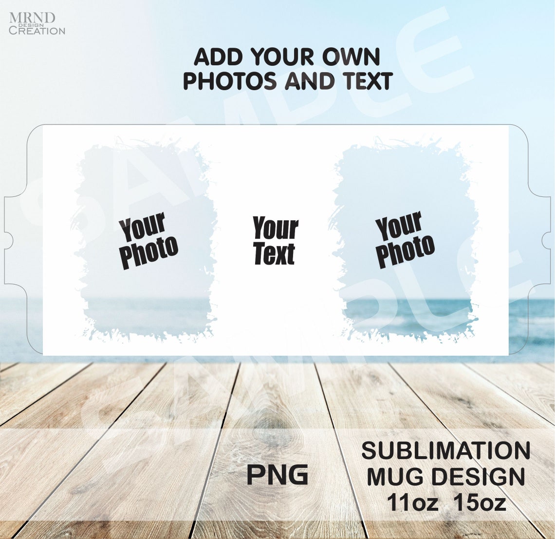 Photo Collage Mug Sublimation Template PNG Collage Full Wrap - Etsy