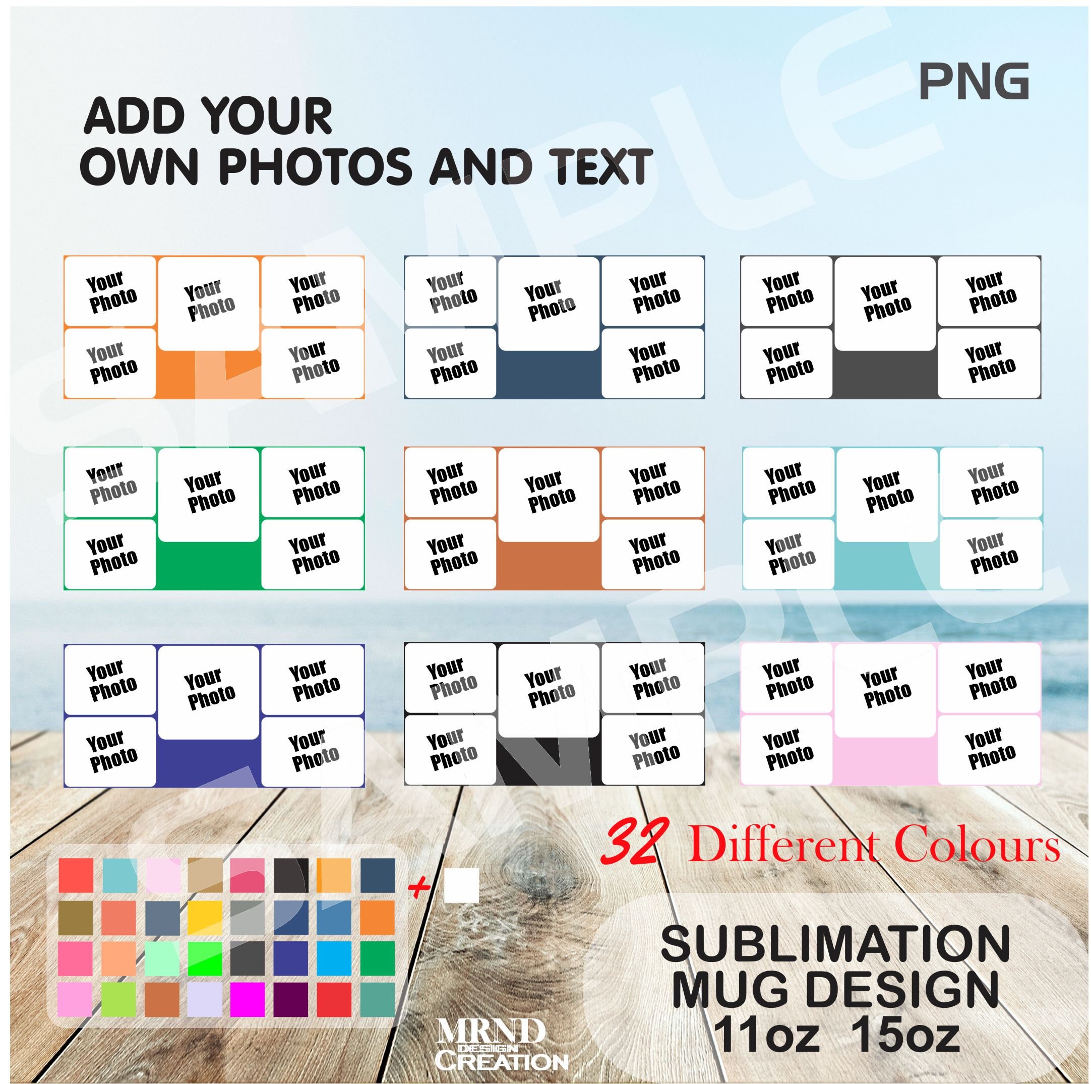 Wedding Mug Wrap PNG Wedding Mug Wrap Photo Mug Collage Template Photo ...