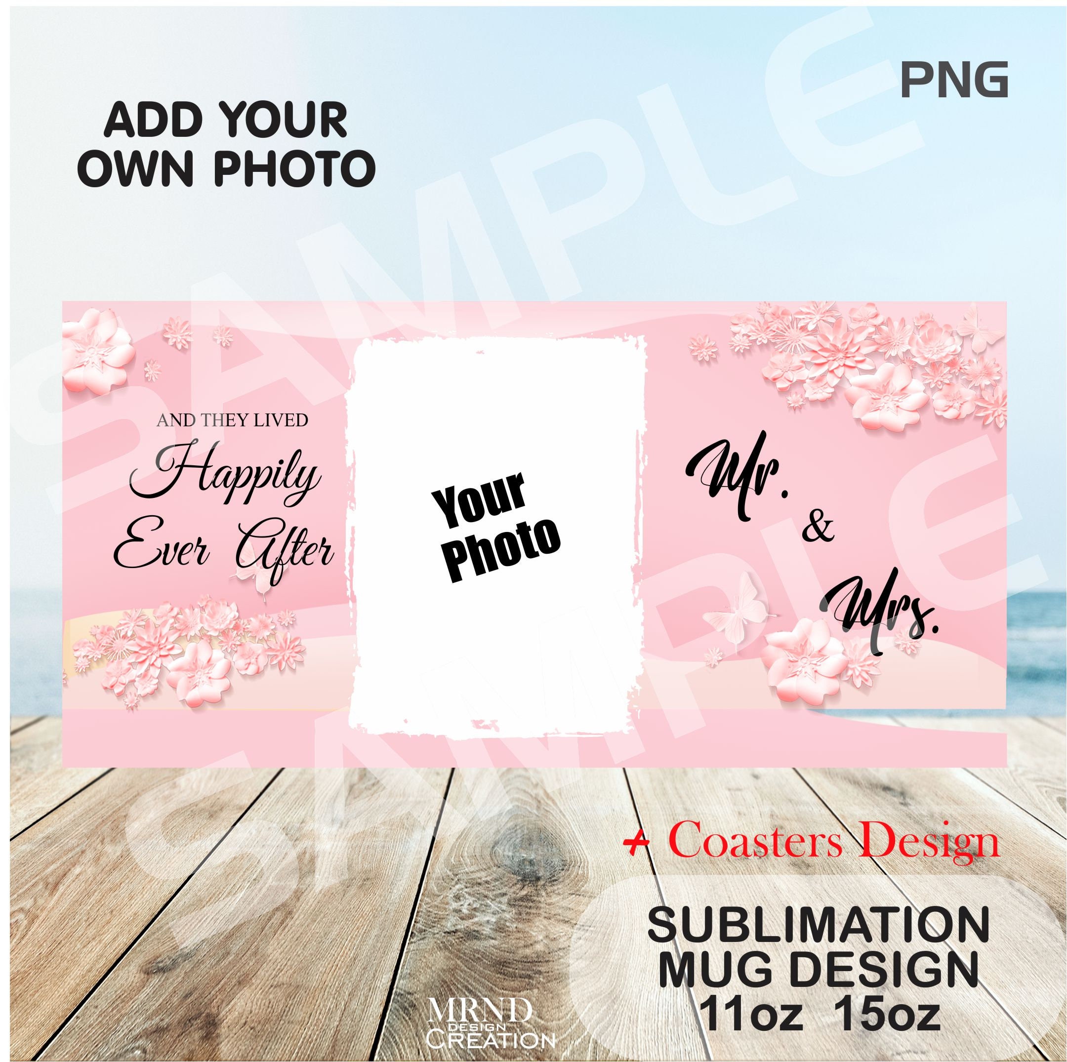 Wedding Photo Mug Design – Happily Ever After Sublimation PNG - Etsy