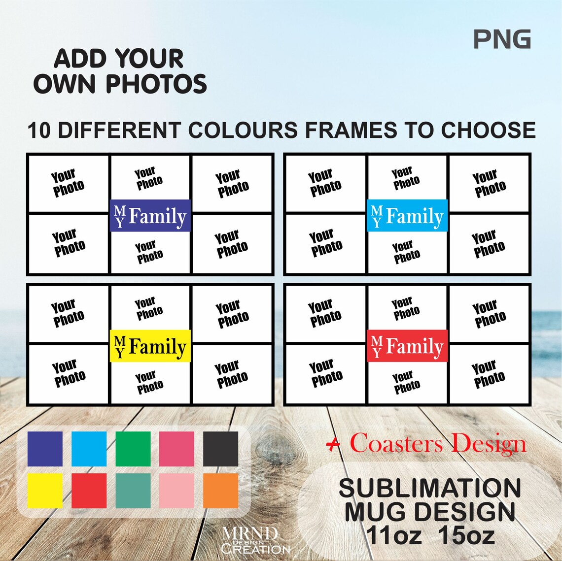 Sublimation Printing Mug Template PNG Personalized Family - Etsy