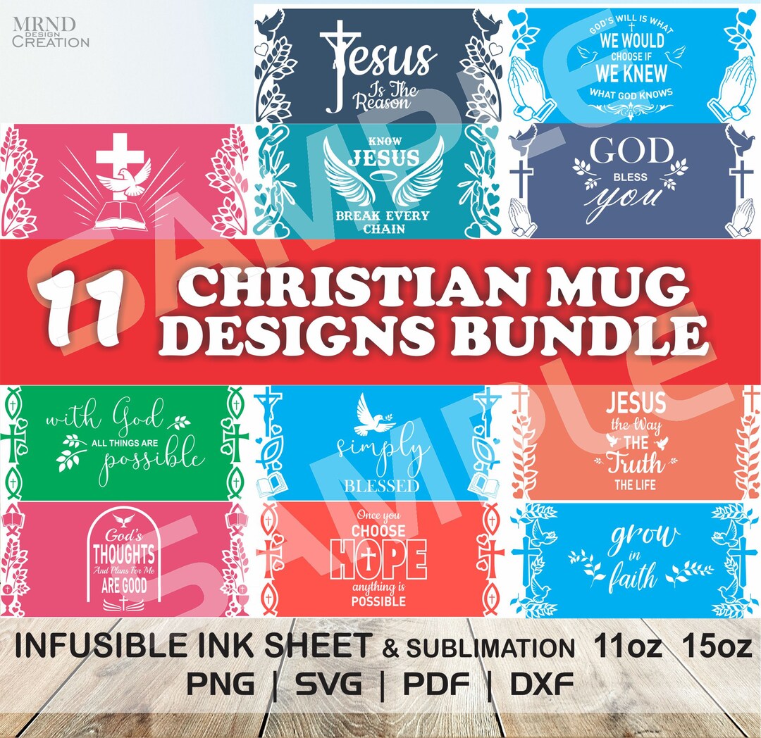 Christian Mug Press Bundle Mug SVG Christian Mug Press Bundle Mug ...