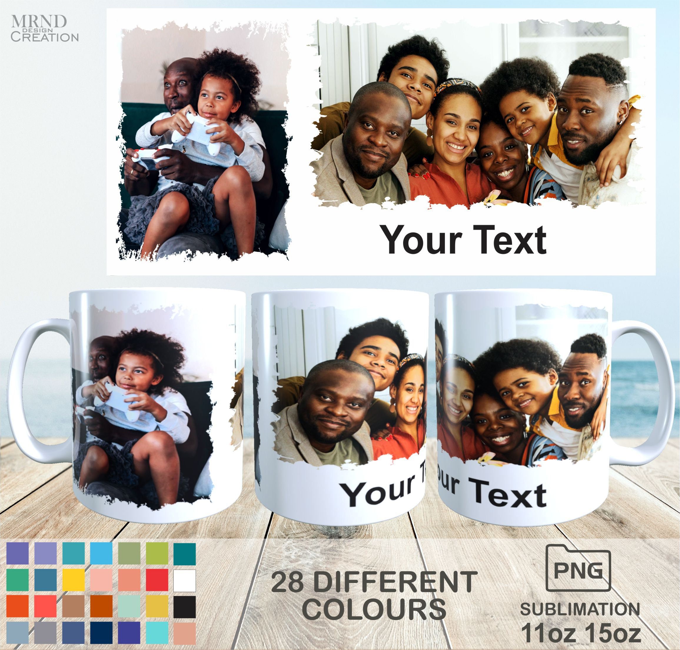 2 Photo Sublimation Mug Collage 2 Photo Sublimation Mug PNG 2 Photo Mug ...