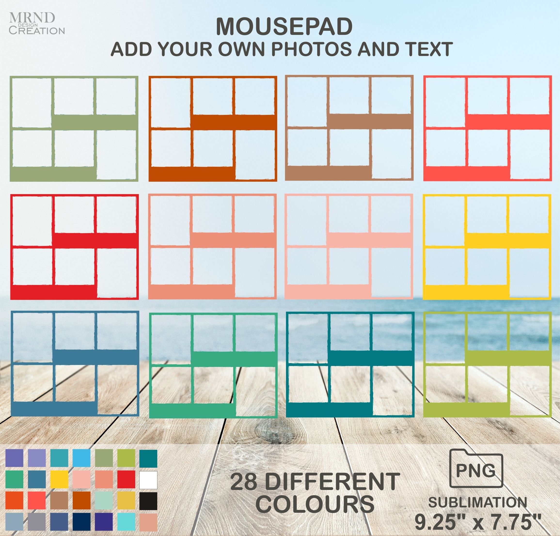 Photo Mousepad for Sublimation Photo Collage Mousepad Photo and Text ...