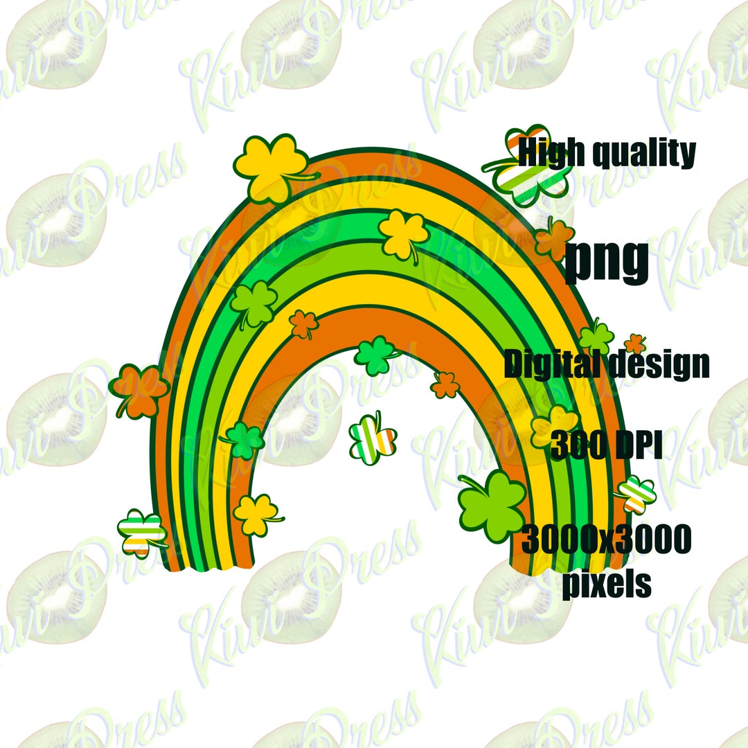 Rainbow Shamrock Png Sublimation Design - Etsy