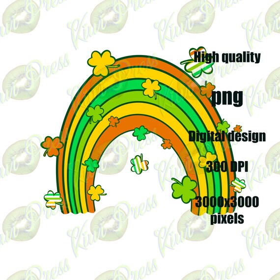 Rainbow Shamrock Png Sublimation Design - Etsy