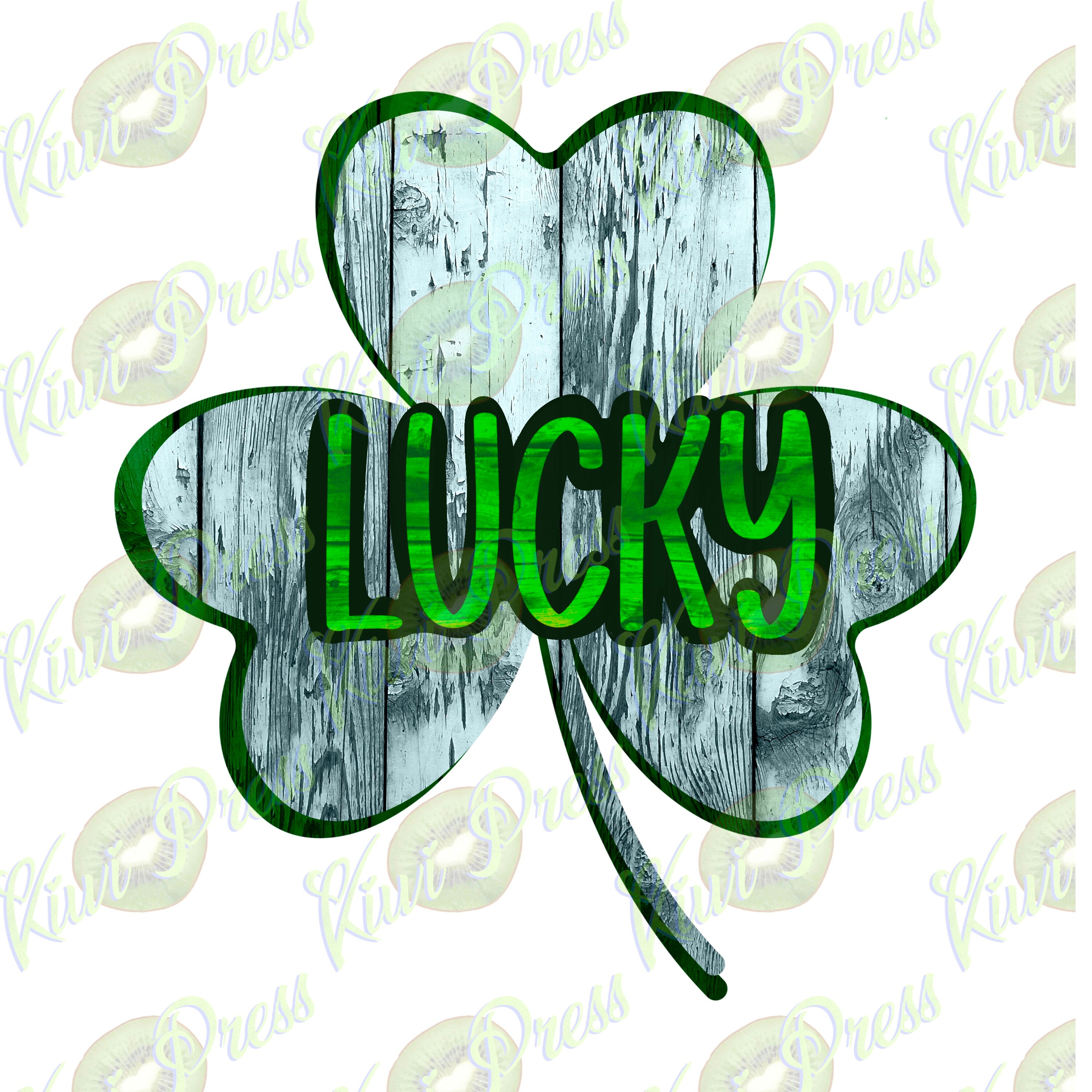 Lucky Shamrock Wood Tone Png Sublimation File 300 DPI, 3000x3000pixels ...