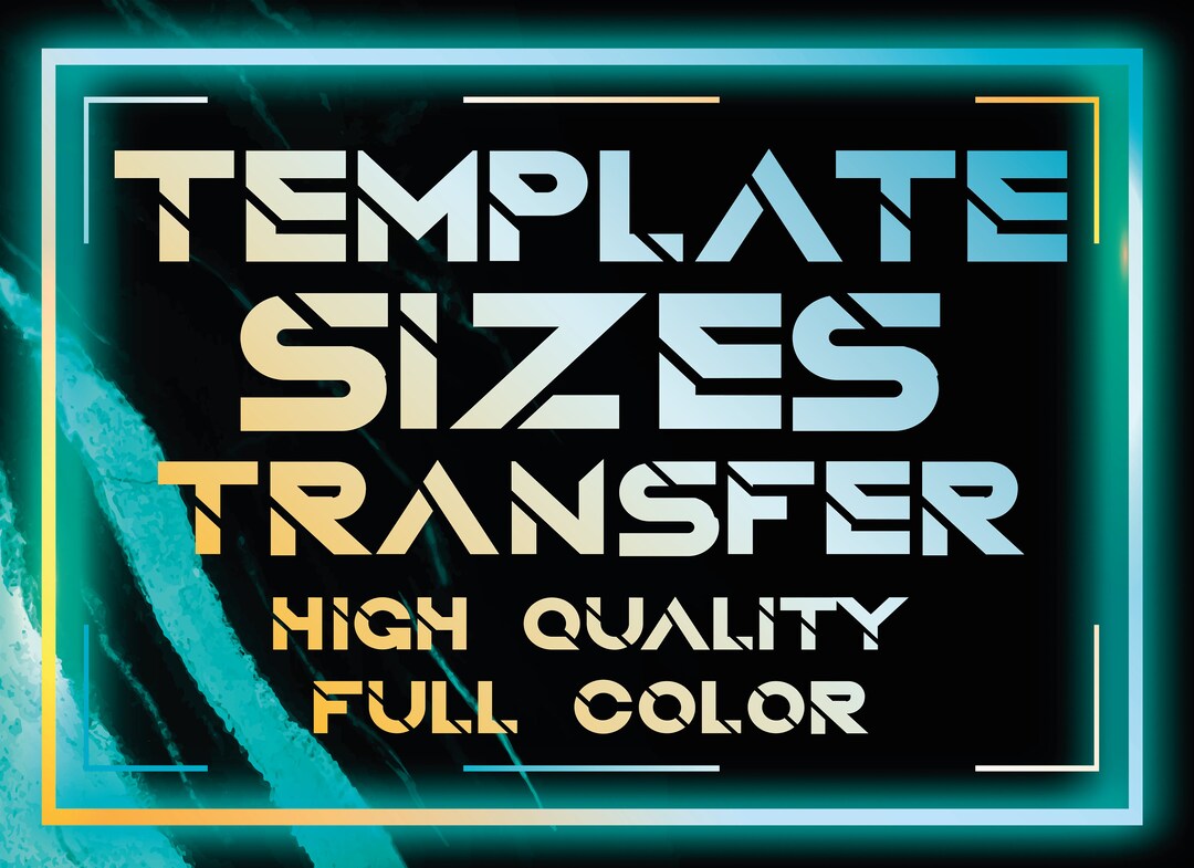 DTF Transfer, DTF Print Template Sizes, DTF Transfers Ready for Press ...
