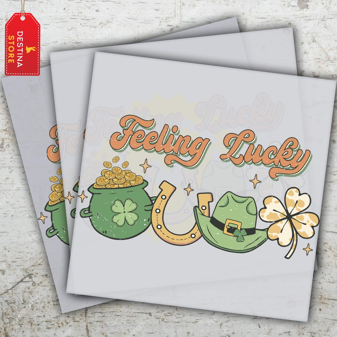 Feeling Lucky St. Patrick's Day Dtf, Lucky Charms Gifts, Shenanigans ...