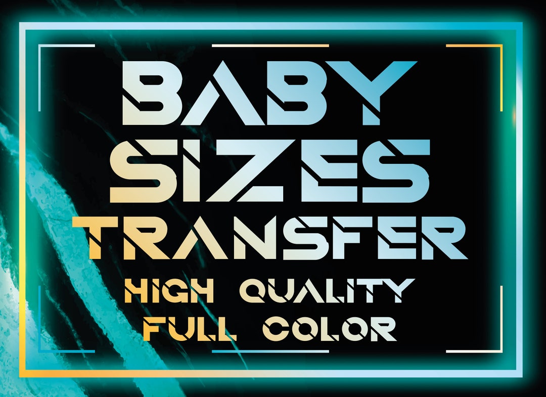 DTF Transfer, DTF Print Baby Sizes, DTF Transfers Ready for Press, Full ...