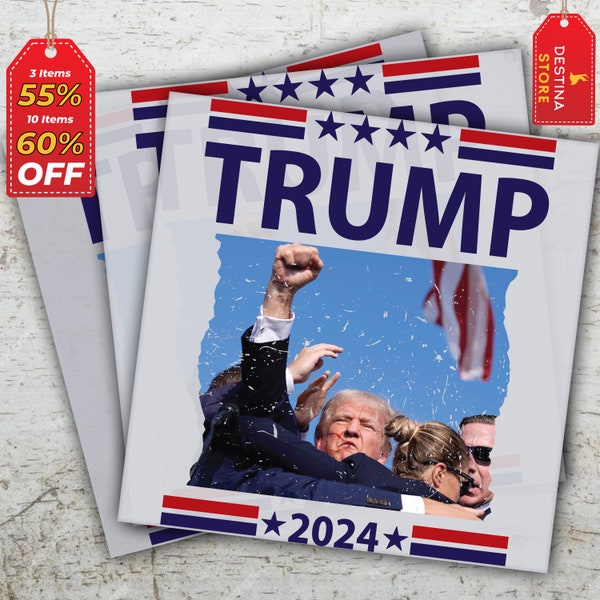 Trump Fight Screen Print - Etsy