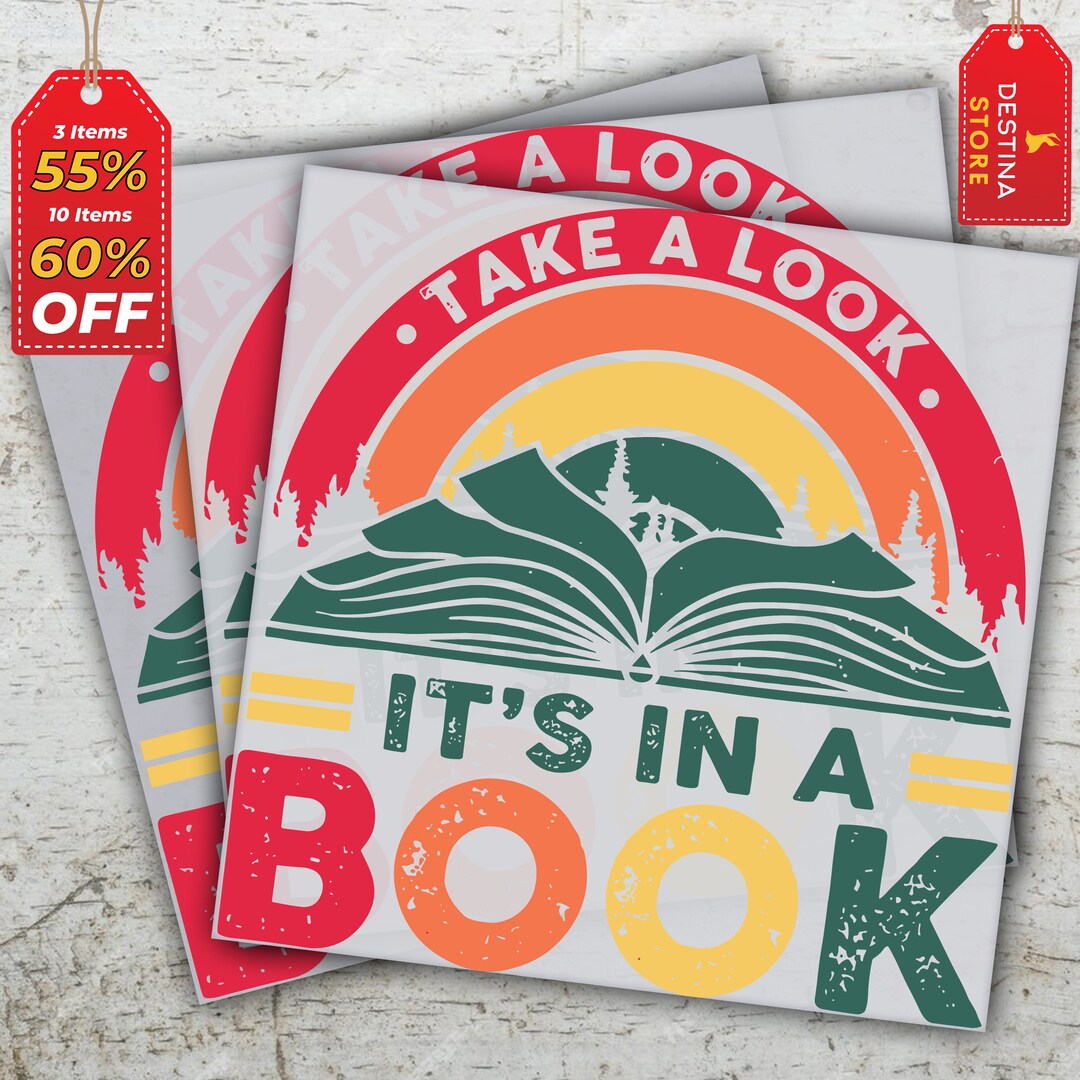 It's in A Book DTF Transfers, Booktrovert DTF Transfer, Sublimation ...