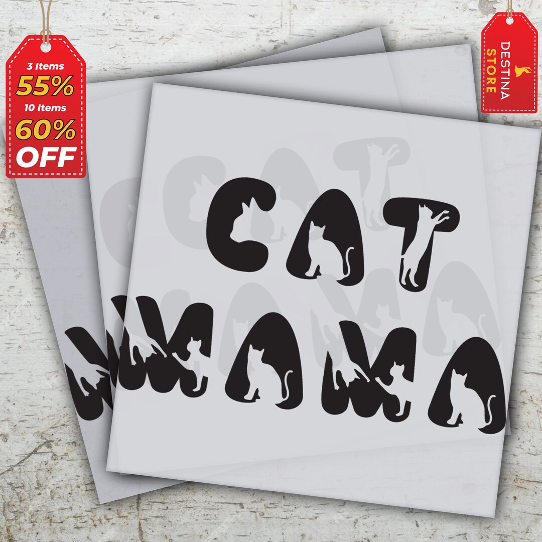 Cat Mama Dtf Transfers, Cut Cat Ready to Press, Cat Lover Dtf, Dtf ...