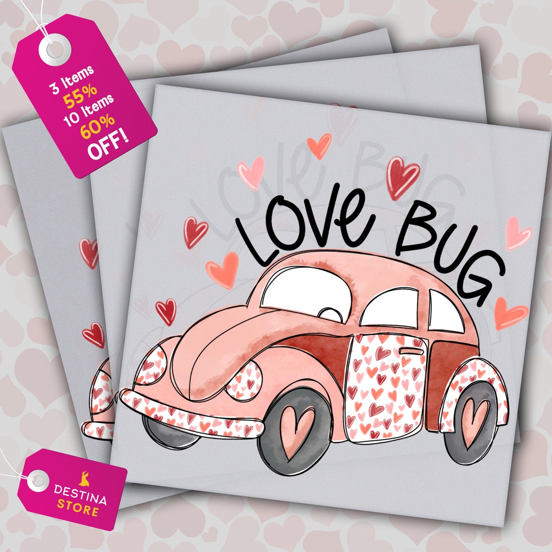 Love Bug, Ready to Press, Retro Valentines DTF, Valentine Vibes ...