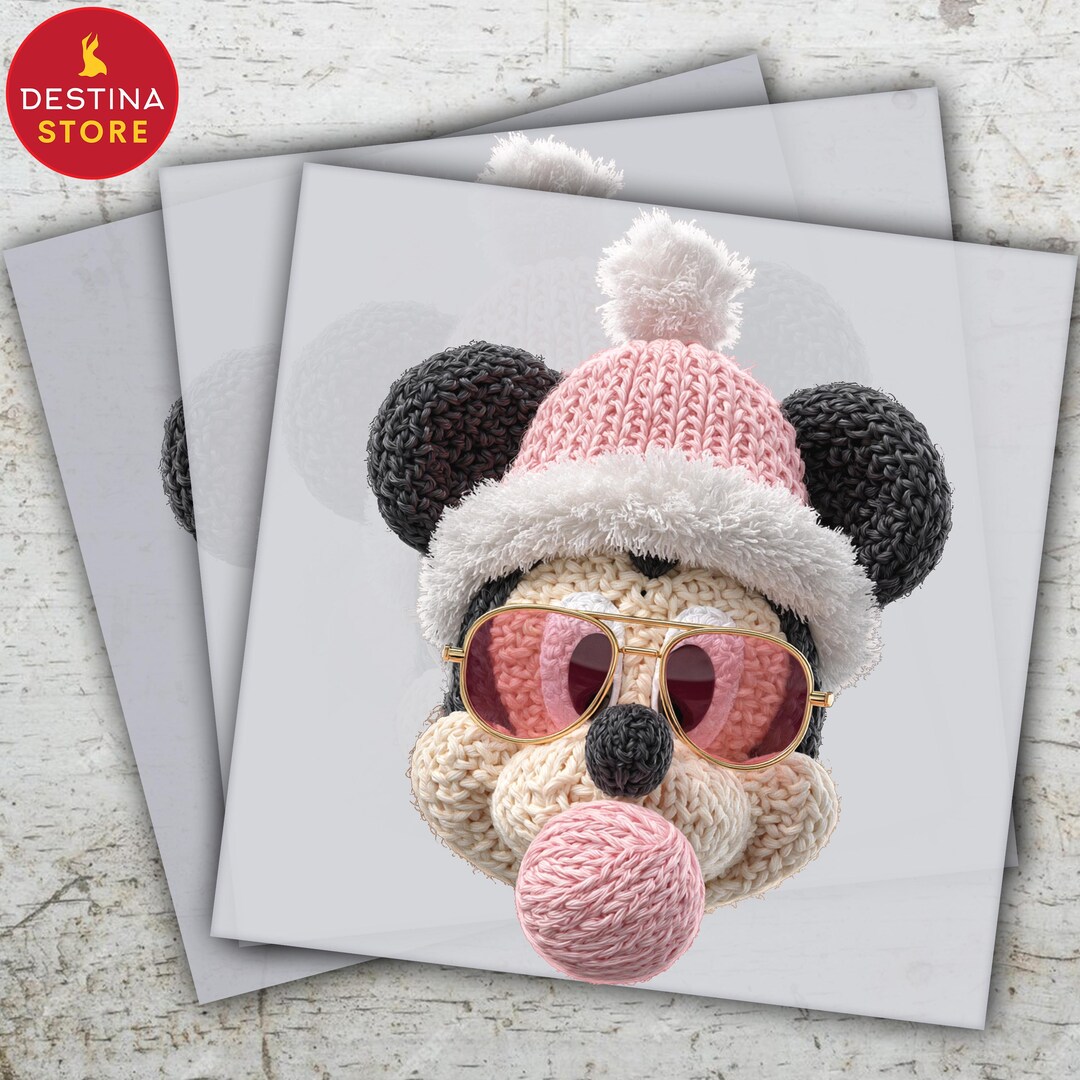Faux Yarn Minnie Mouse Disney Christmas DTF Transfer: Shirt Design ...