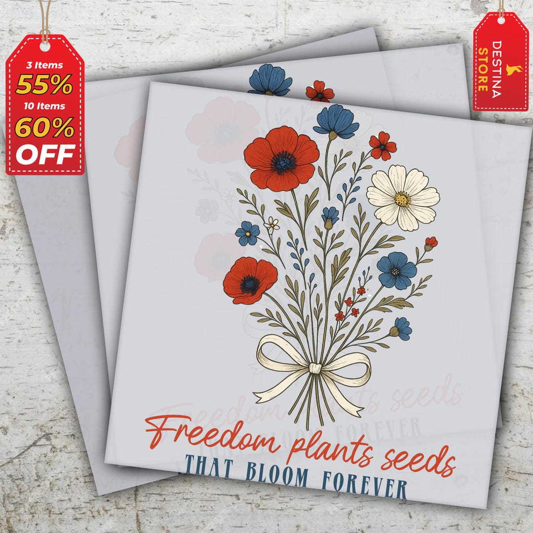 Freedom Plants 4th of July DTF, Retro 4th July Dtf, USA Ready to Press ...