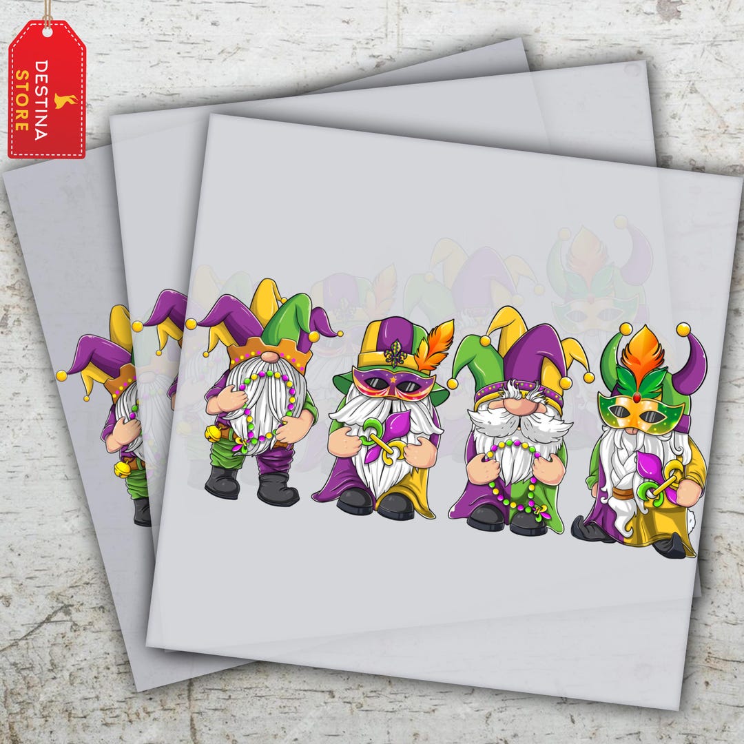 Elves Mardi Gras Ready to Press DTF, Fat Tuesday Print, Heat Press DTF ...