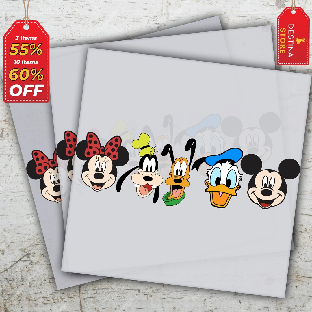 Mickey Mouse Characters Ready to Press, Mickey Mouse DTF Transfers ...
