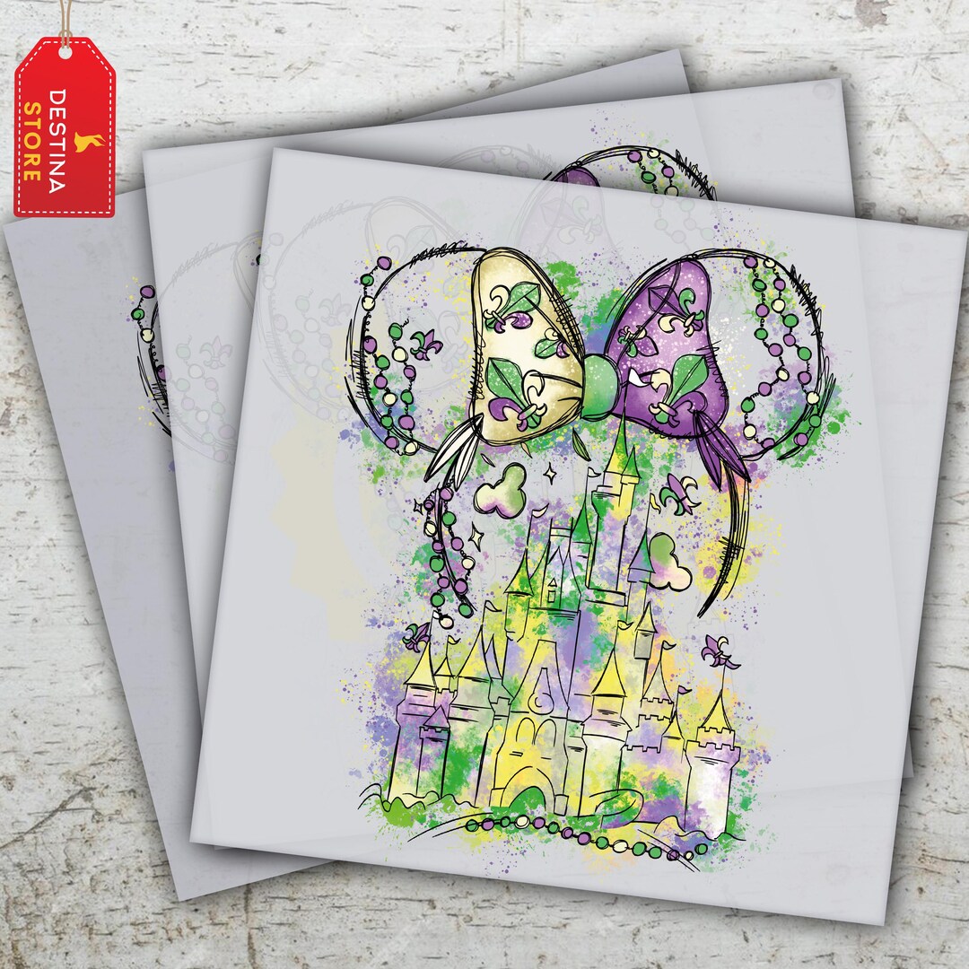 Mardi Gras Castle of Beads Dtf, Fleur De Lis Readytopress, Mardi Gras ...